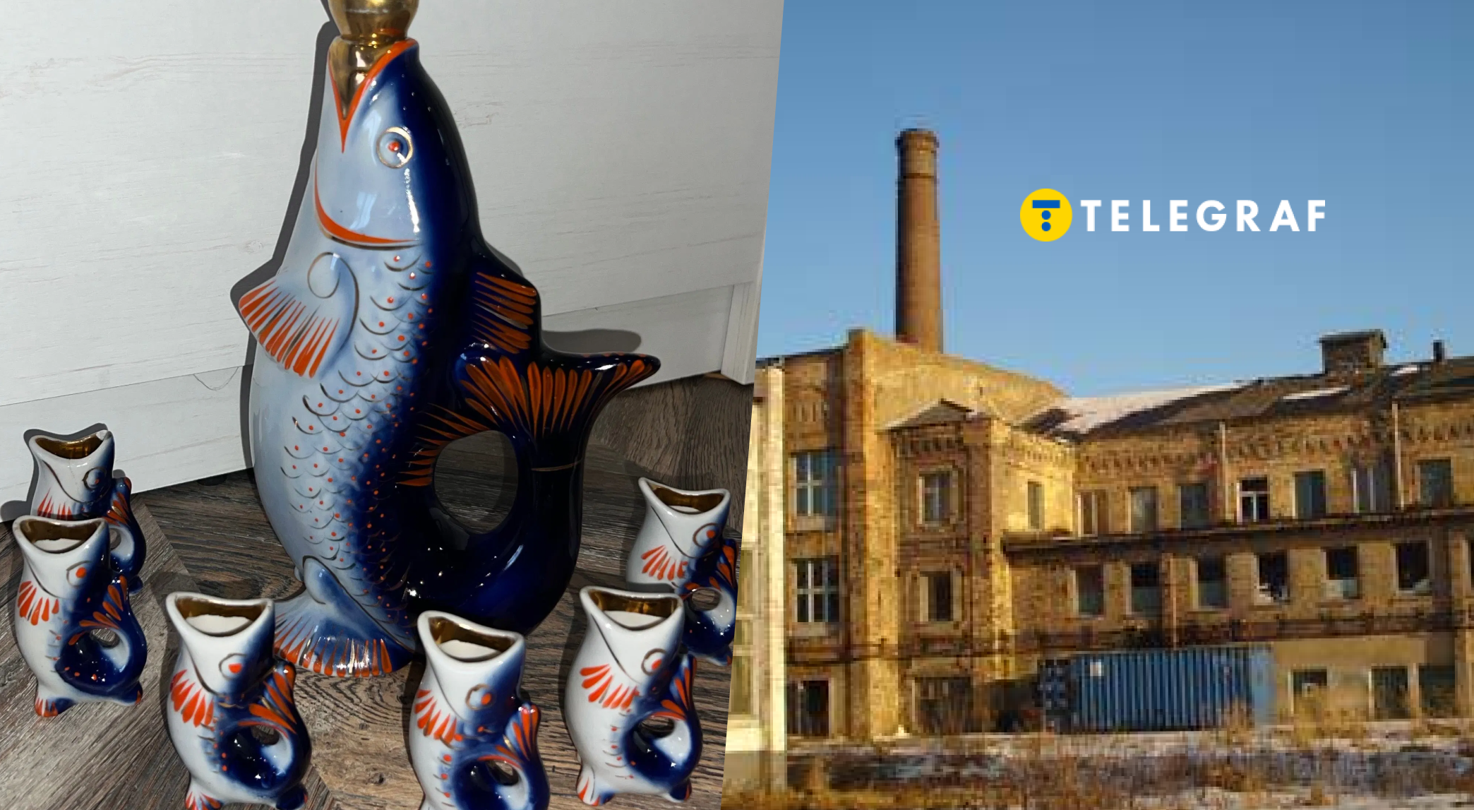 The "Fish" set: a popular Soviet-era carafe and shot glasses from Riga ...