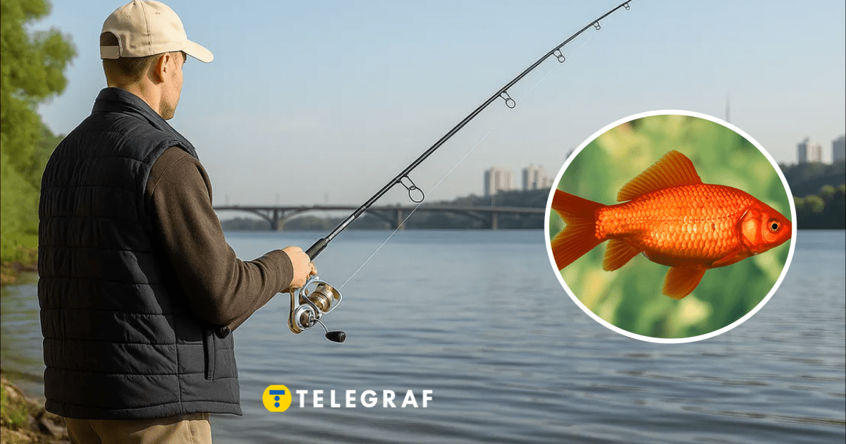 Золотий карась помаранчевого кольору в Іллінці Вінницька область ...